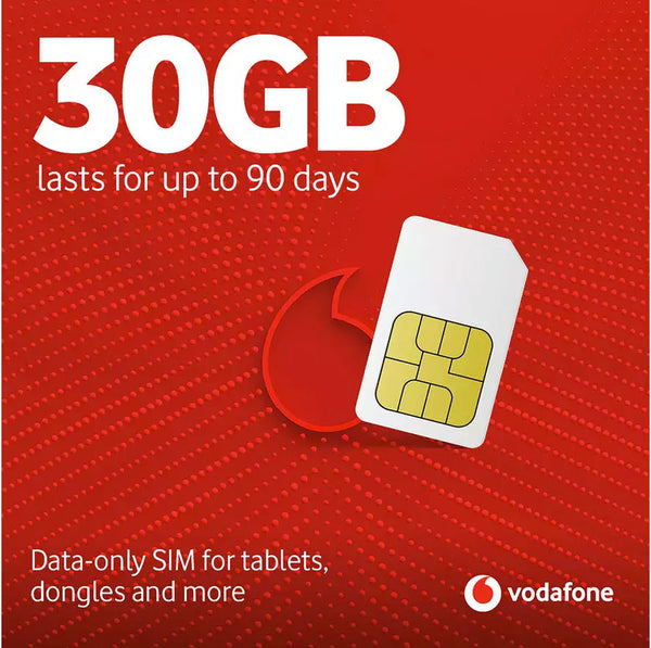 Vodafone 30GB Pay As You Go Data Only Sim Card – YoungMobile